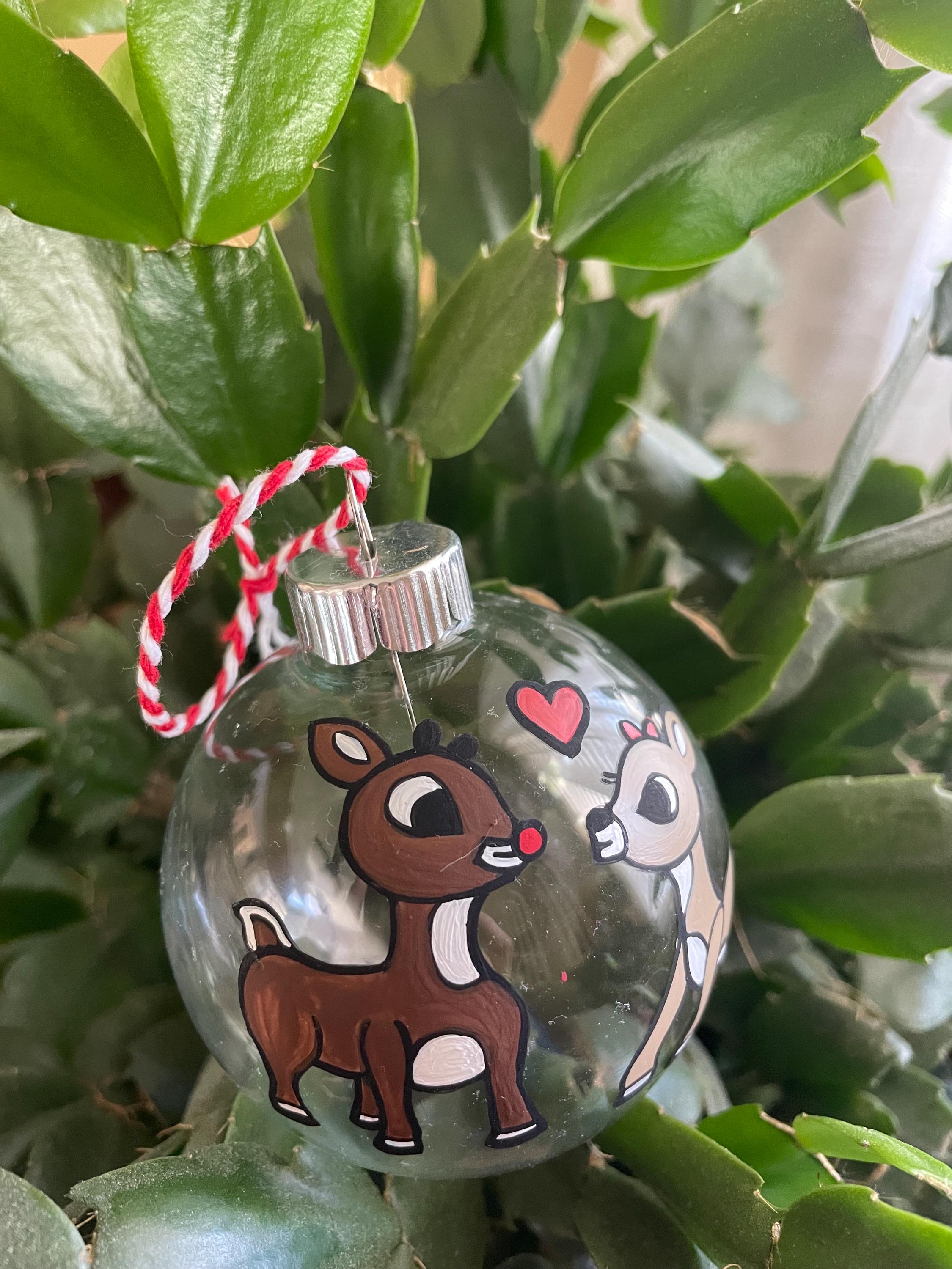 Hand Painted Rudolph the Red Nosed Reindeer and Clarice Christmas ...