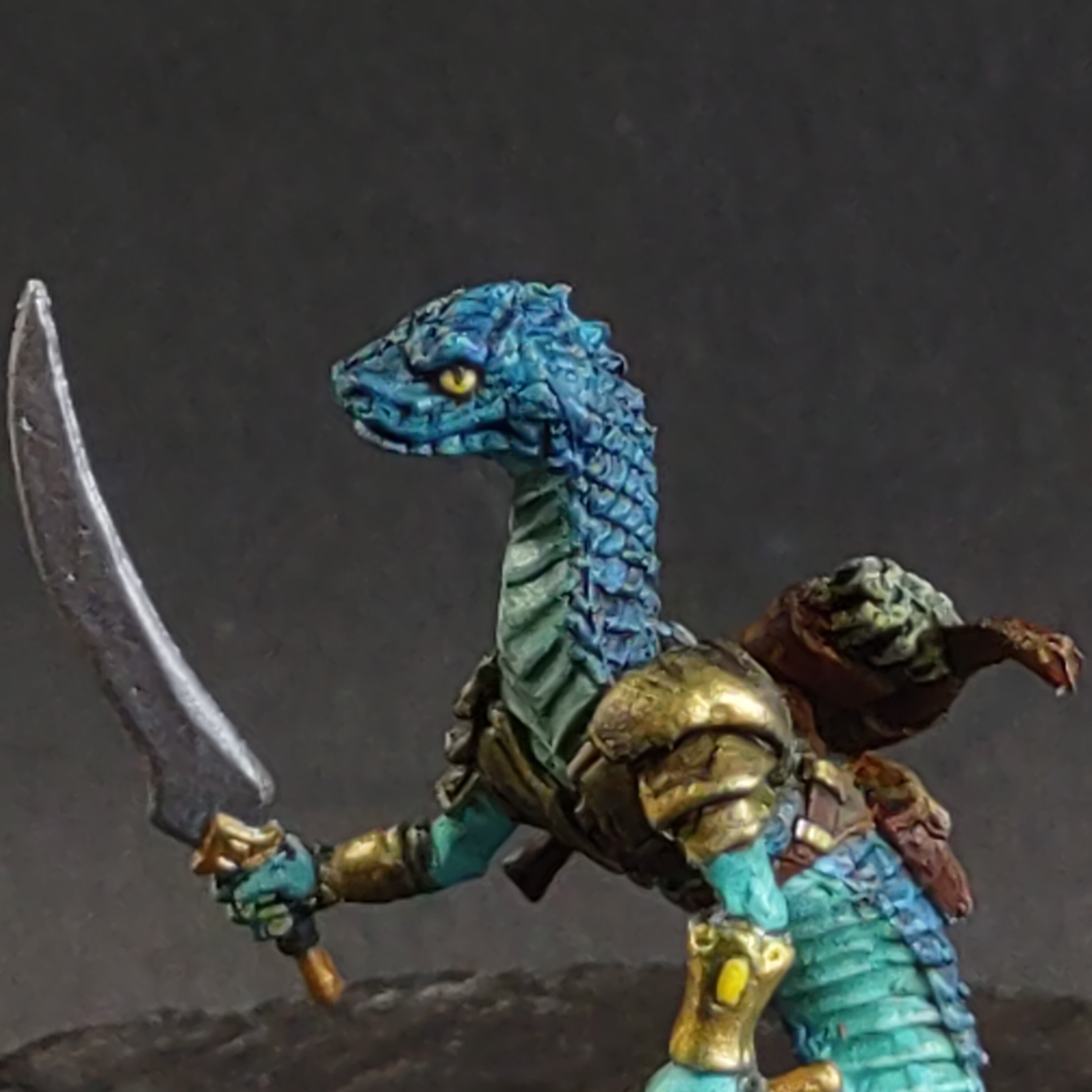 Hand Painted Dungeons & Dragons Monsters Naga Yuan-ti With Bow and ...