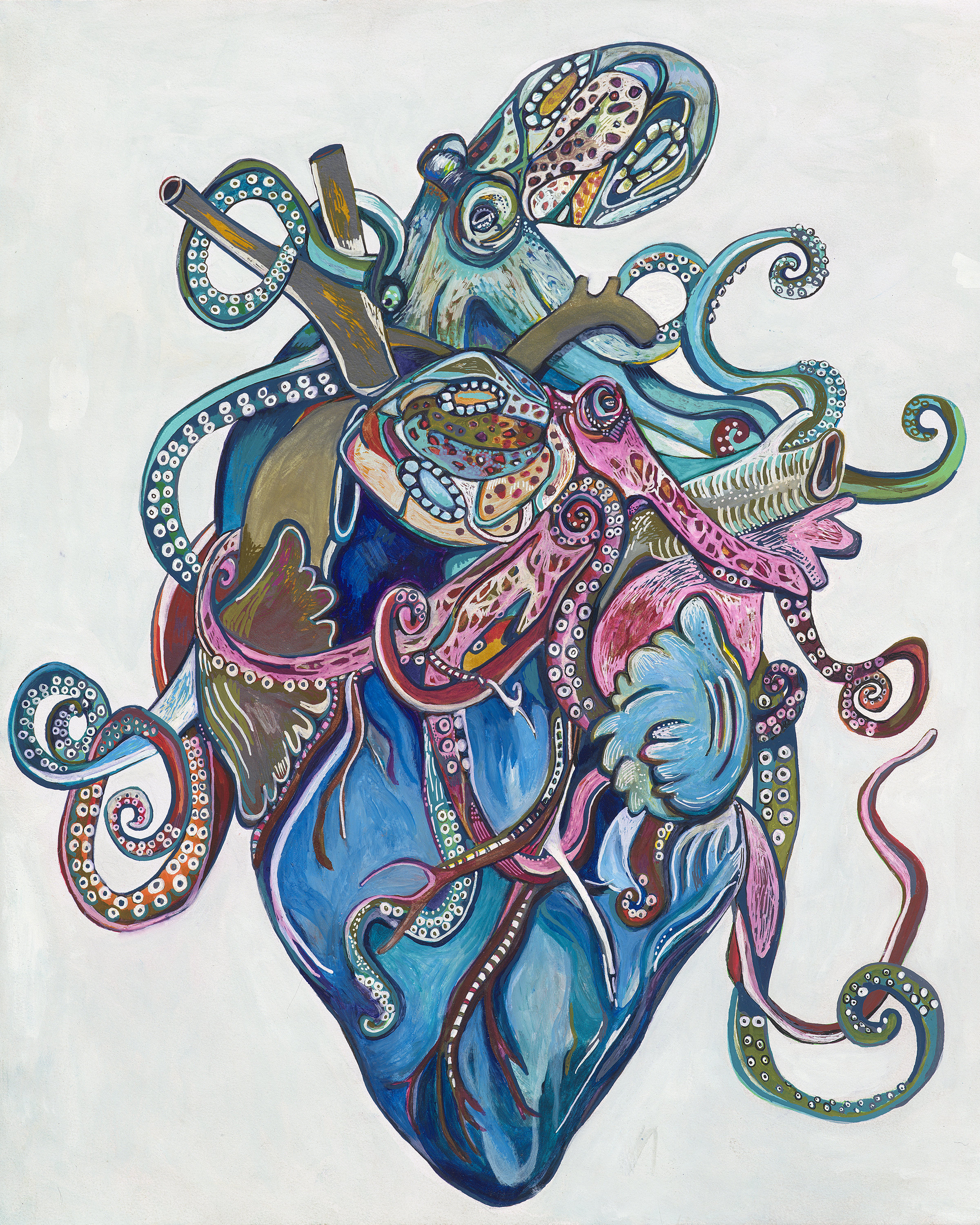 Octopus Heart - Etsy