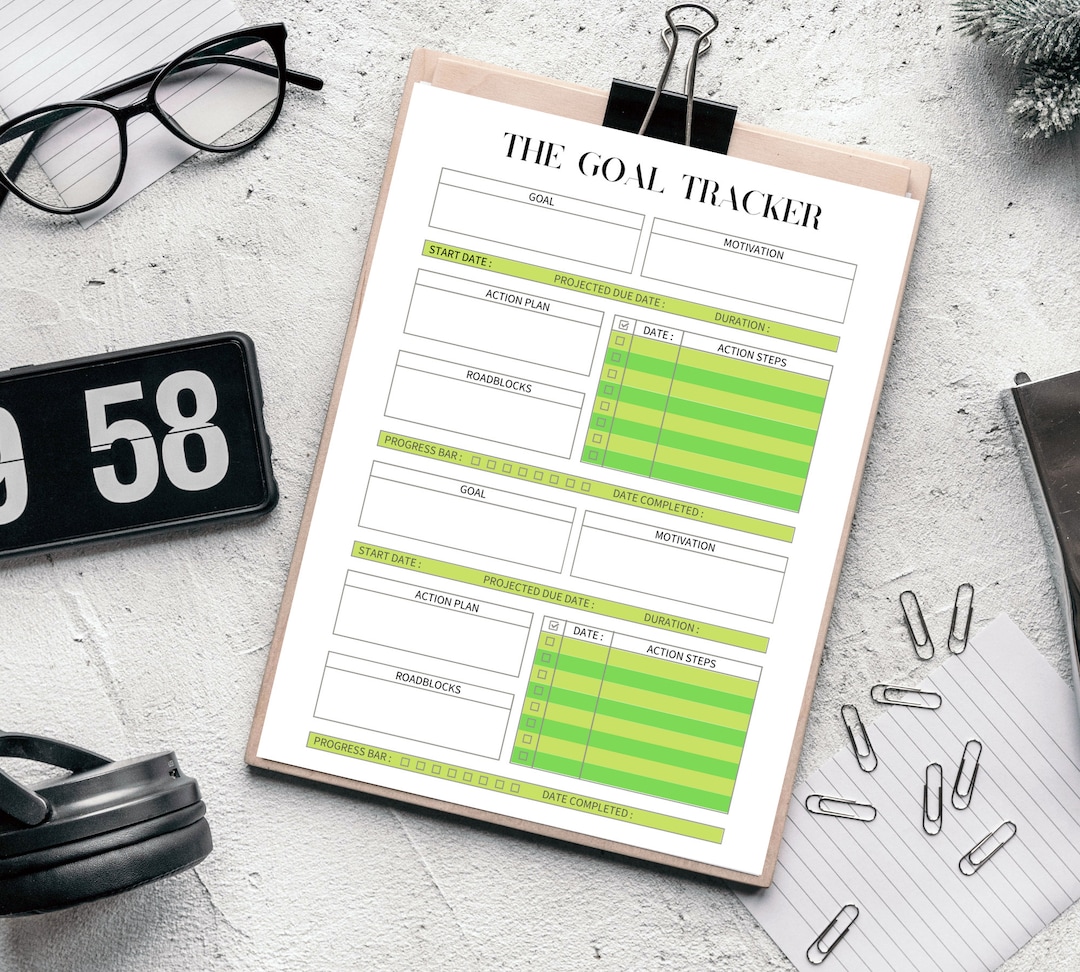 Goal Tracker, Goal Planner, Goal Setting, Goal Progress, Productivity ...