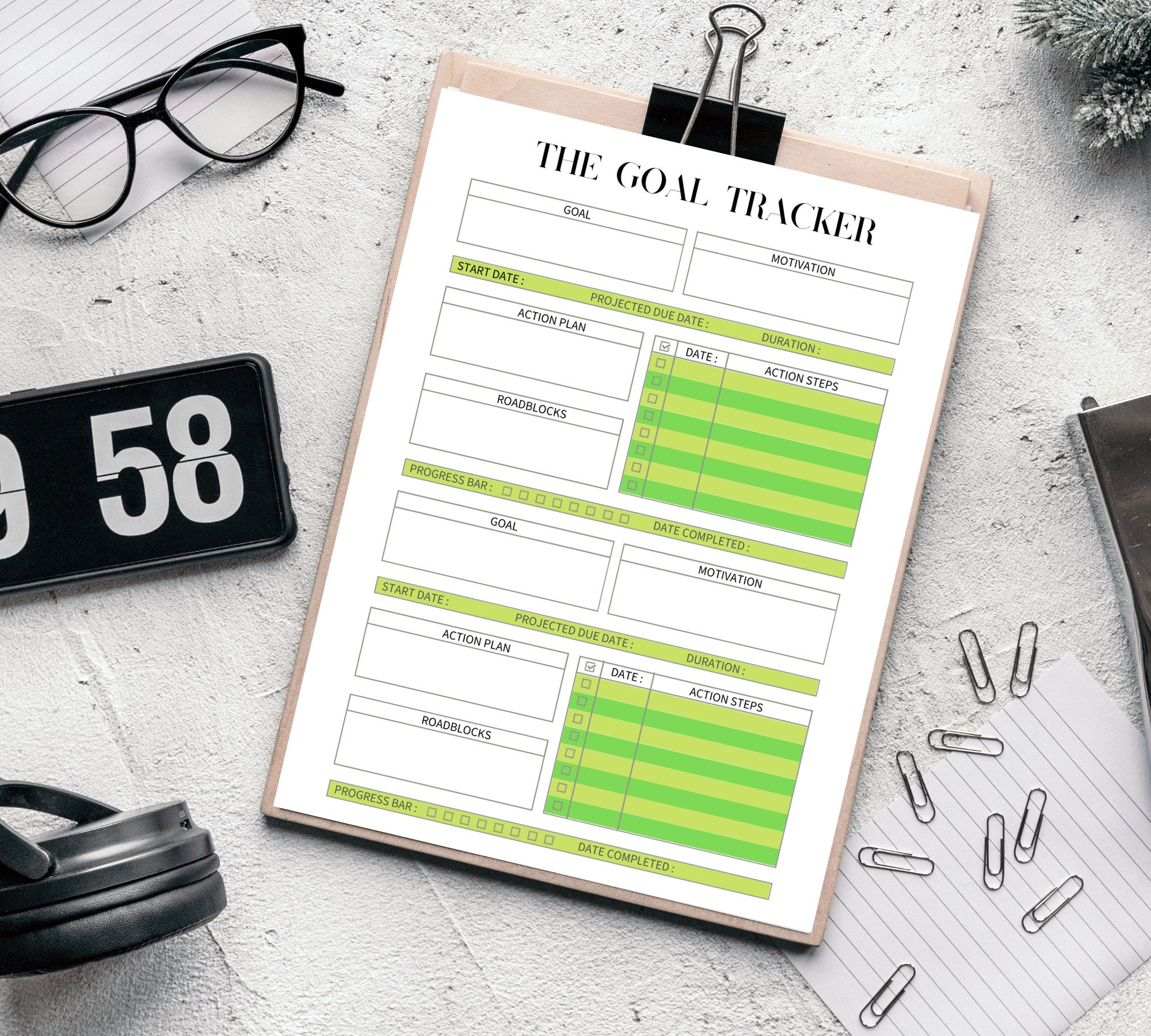 Goal Tracker, Goal Planner, Goal Setting, Goal Progress, Productivity ...