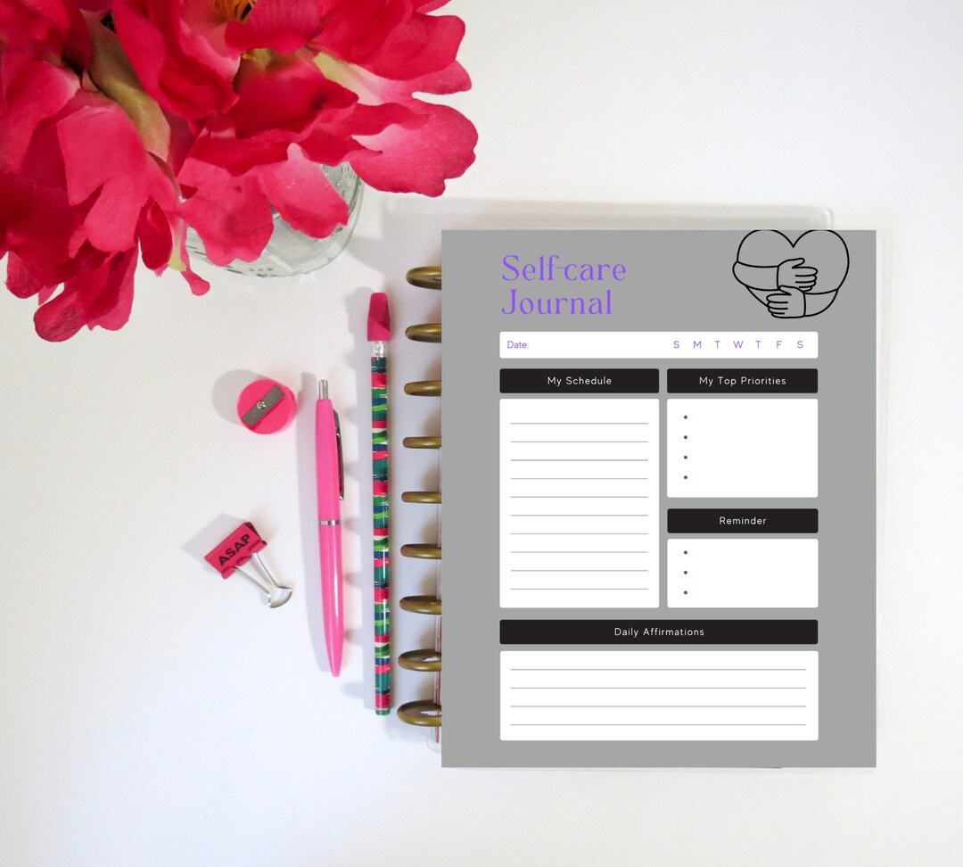 Self-care Journal, Self Care Checklist, Selfcare Tracker, Wellness ...