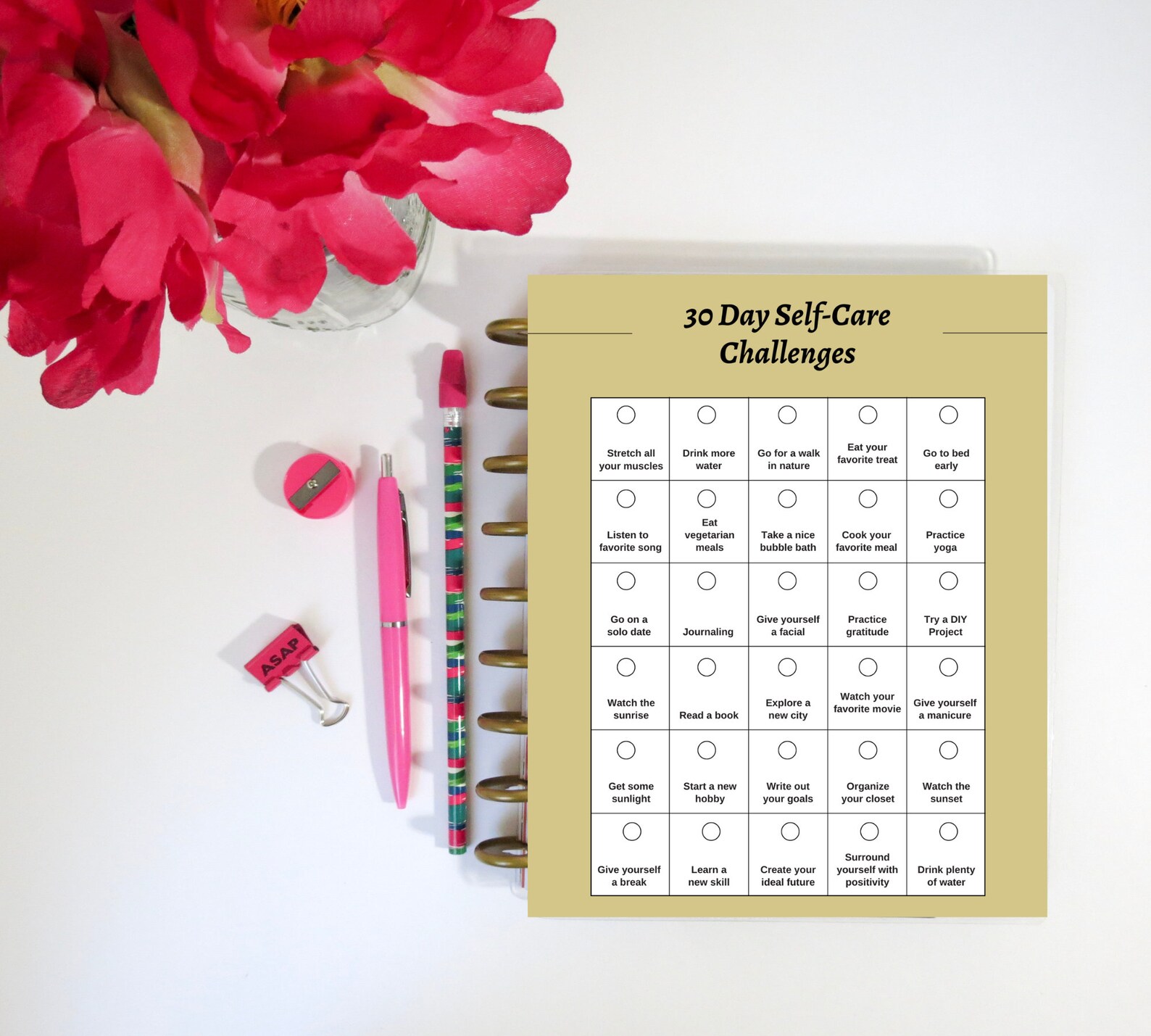 30 Days Self-care Challenge, Self Care Checklist, Selfcare Tracker ...