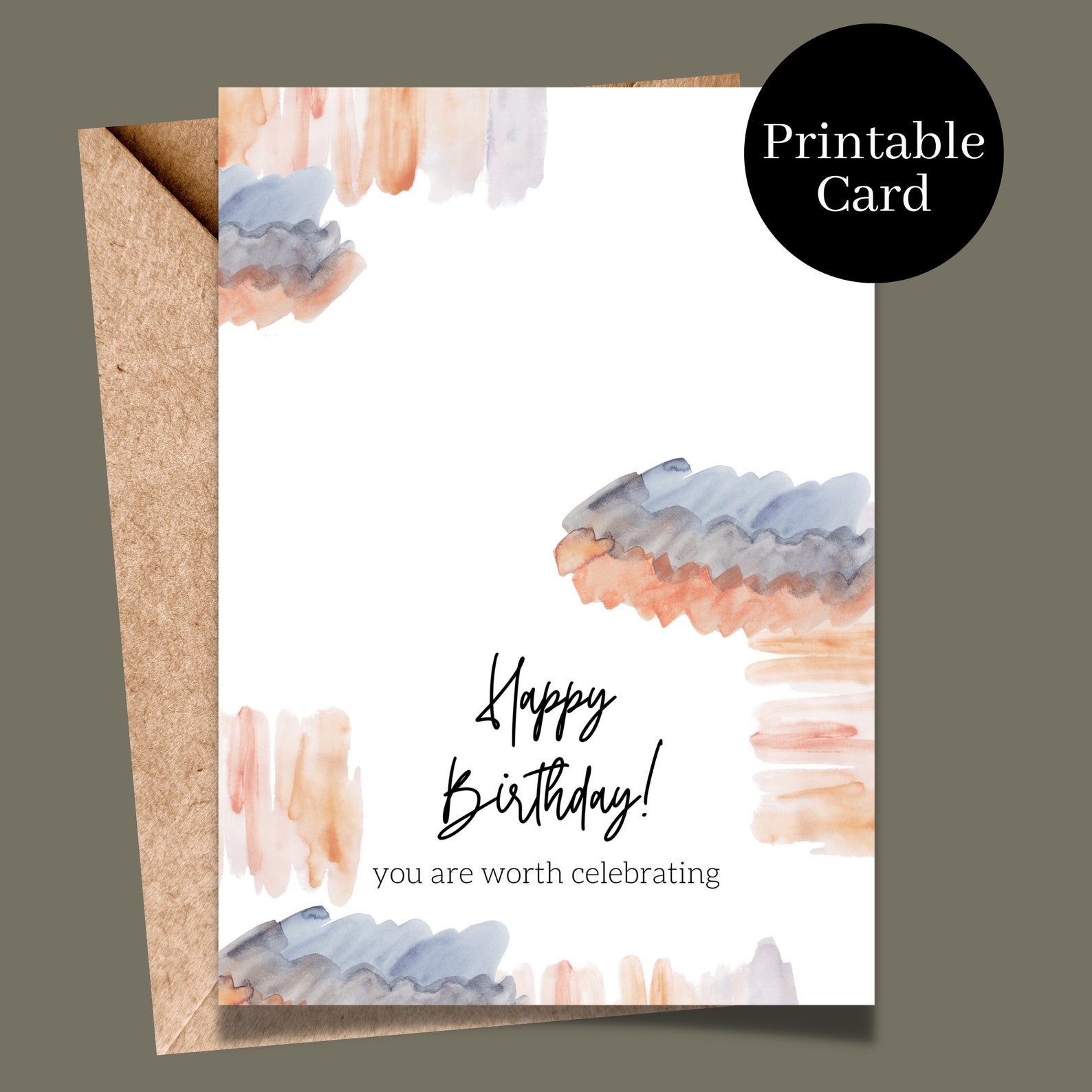 Printable Birthday Card, Printable Bday Card, Downloadable, Printable ...