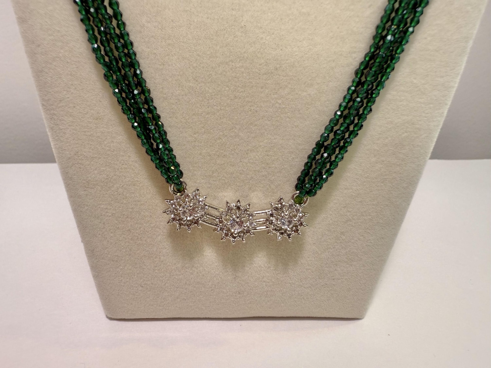Crystal Bead Necklace (pote) - Mangalsutra Unicolor Design - Etsy