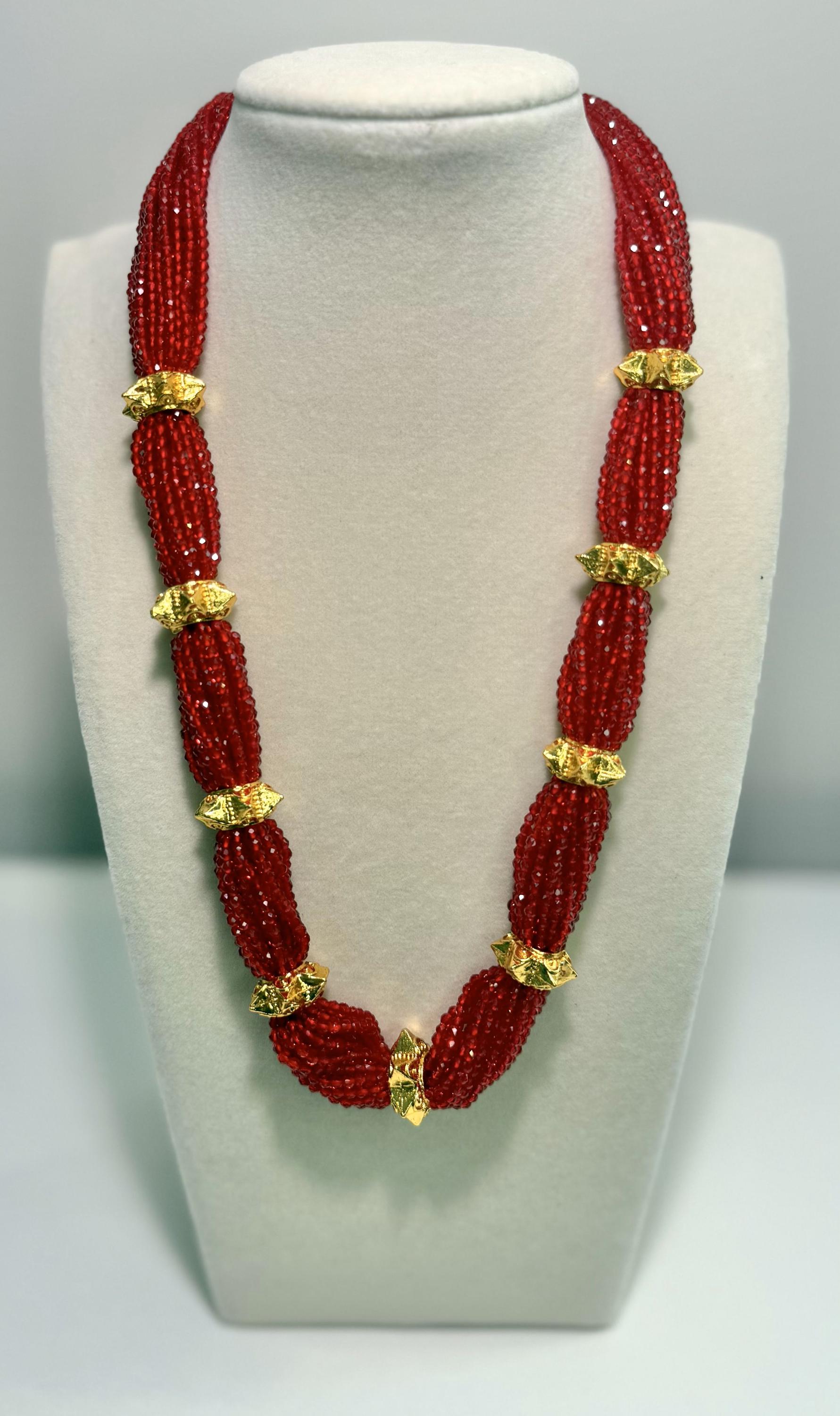 Nepali Crystal Bead Necklace (pote) - Naugedi (9) Star Ring Design - Etsy