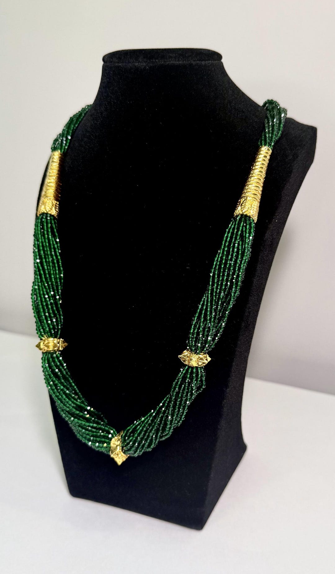 Nepali Crystal Bead Necklace (pote) - 3 Ring Design With Top Ends - Etsy