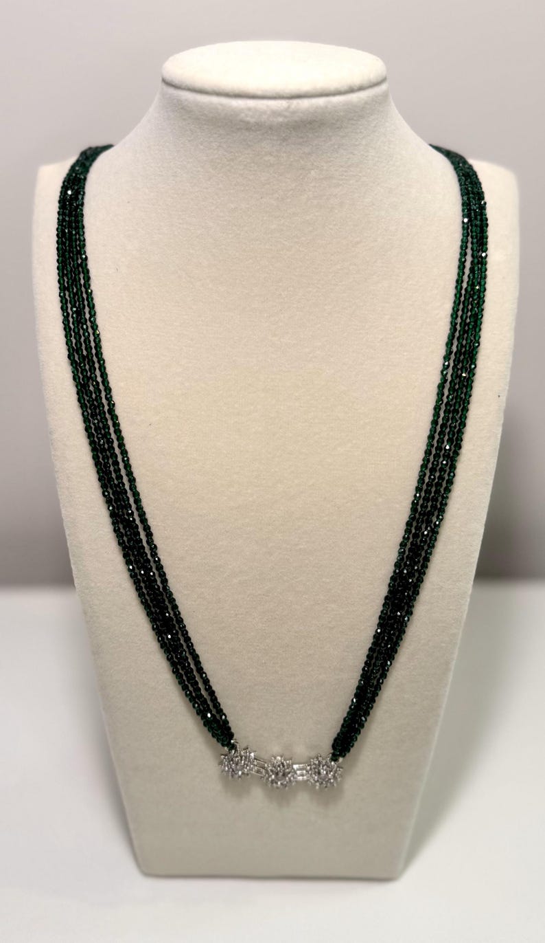 Crystal Bead Necklace (pote) - Mangalsutra Unicolor Design - Etsy
