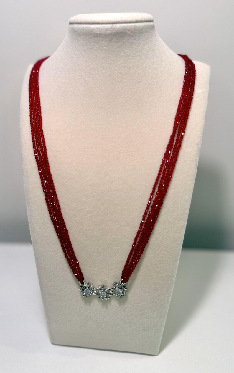 Crystal Bead Necklace (pote) - Mangalsutra Unicolor Design - Etsy