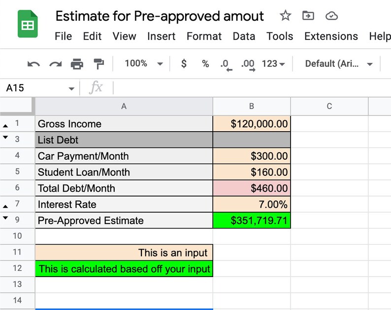 Pre-approved Estimate Calculator - Etsy