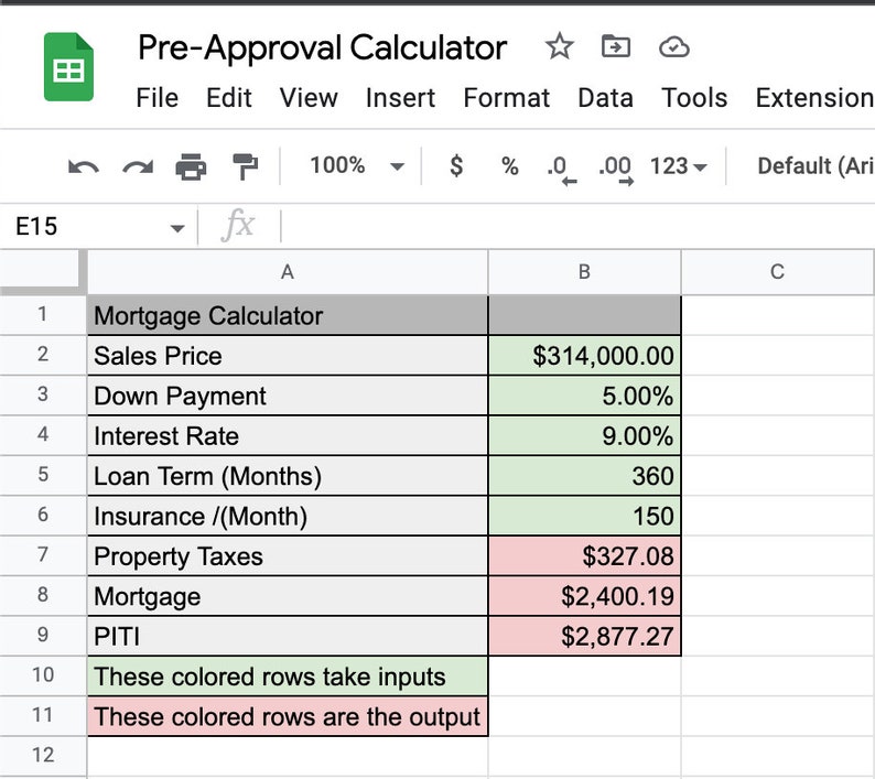 Estimate Mortgage Calculator - Etsy