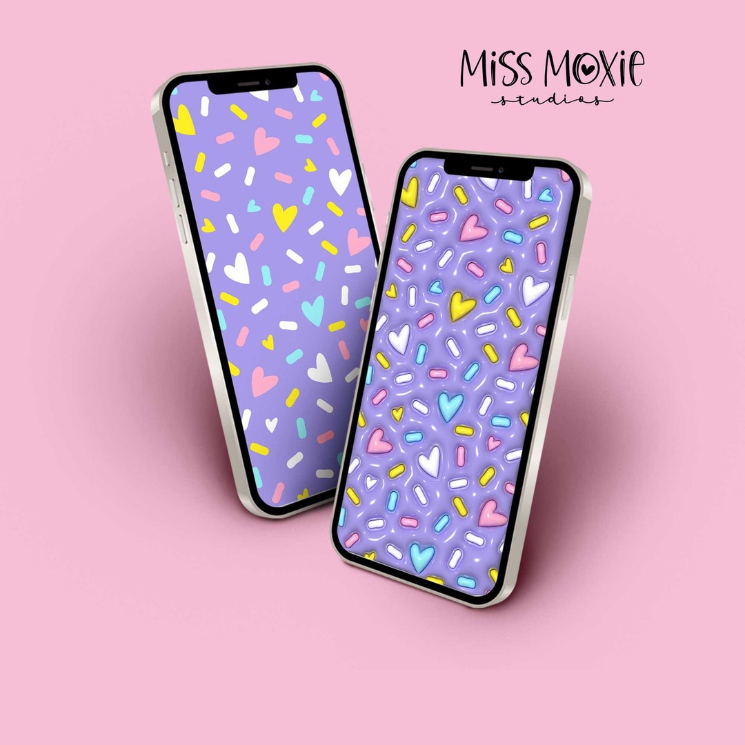 Valentine Sprinkles Wallpaper Instant Download iPhone Android ...