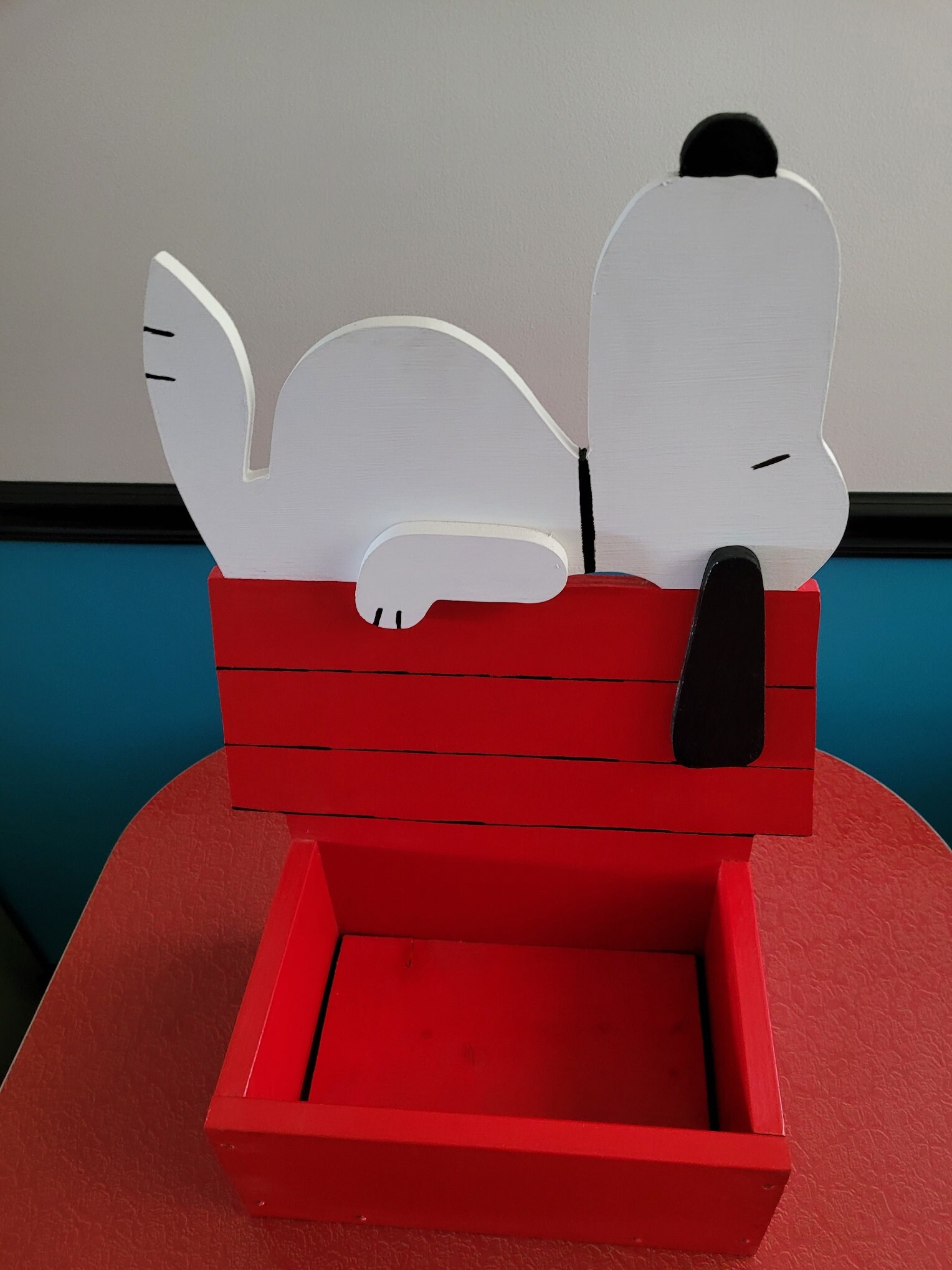 Handcrafted Hand Painted Wood Snoopy Flower Planter Box - Etsy