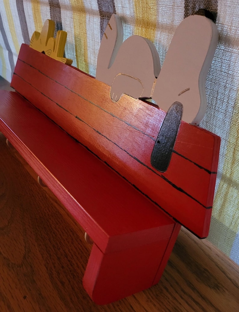 Snoopy and Woodstock Wall Hanging Shelf With Hooks - Etsy