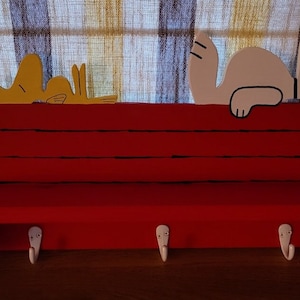 Snoopy and Woodstock Wall Hanging Shelf With Hooks - Etsy