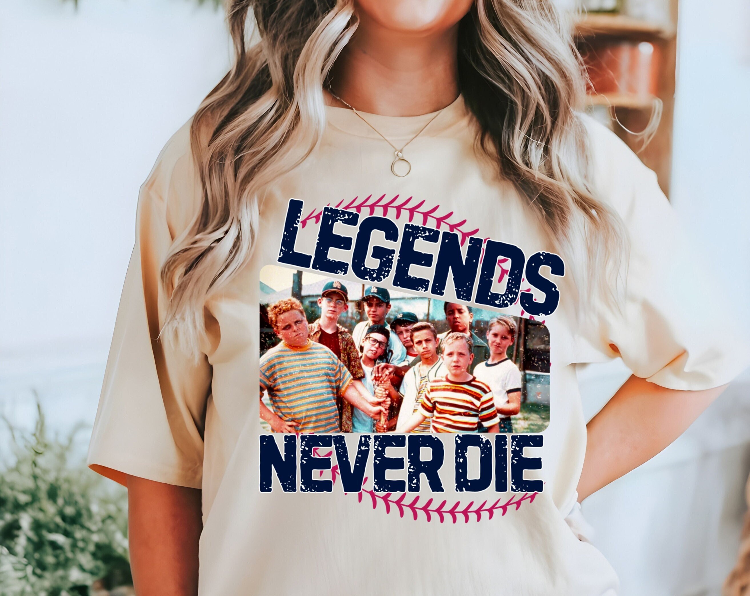 Sandlot Baseball Shirt, Legends Never Die, Retro Baseball Vintage ...