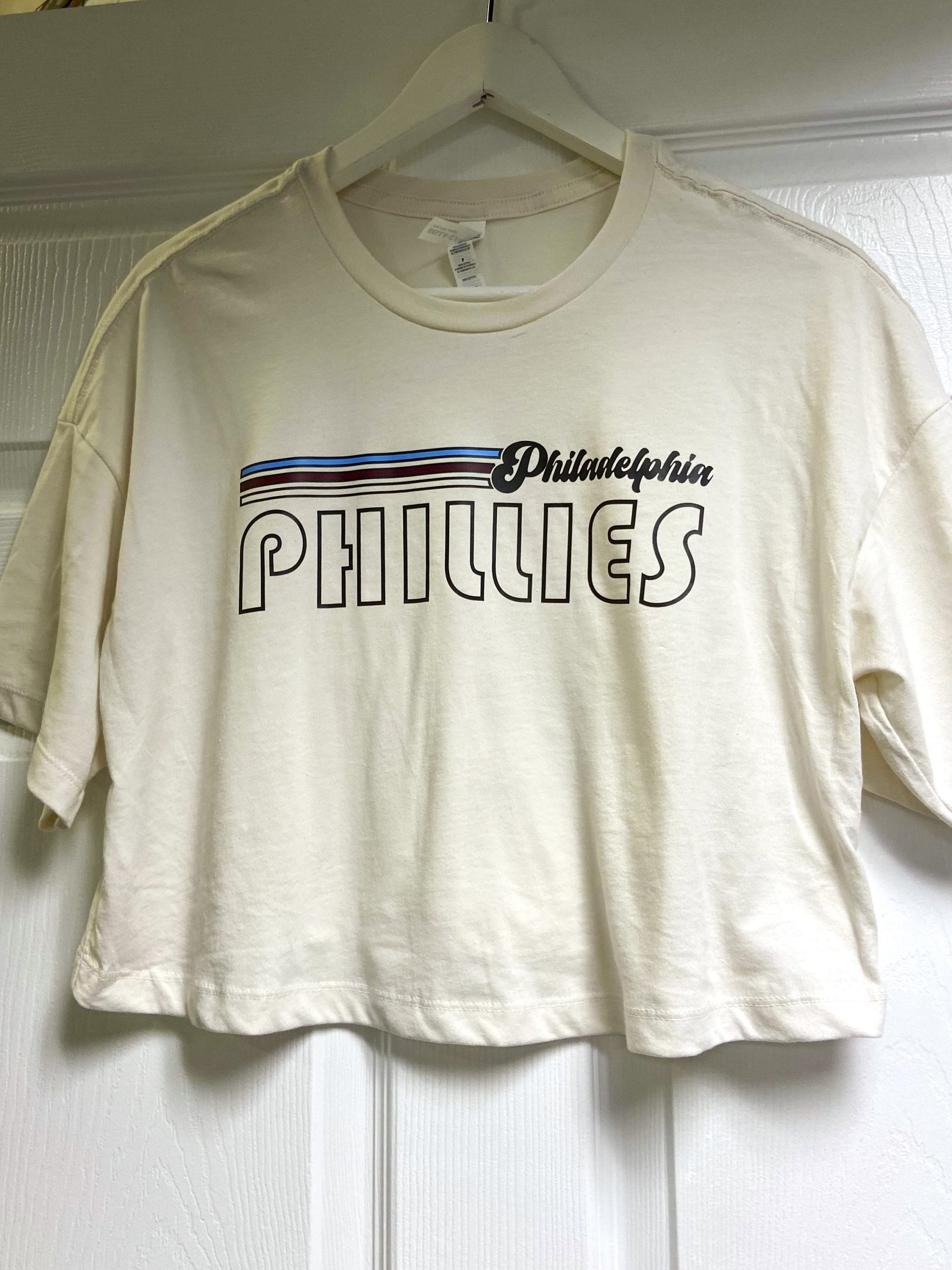 Retro Philadelphia Phillies Cropped Boxy Tee in Old School Colors - Etsy