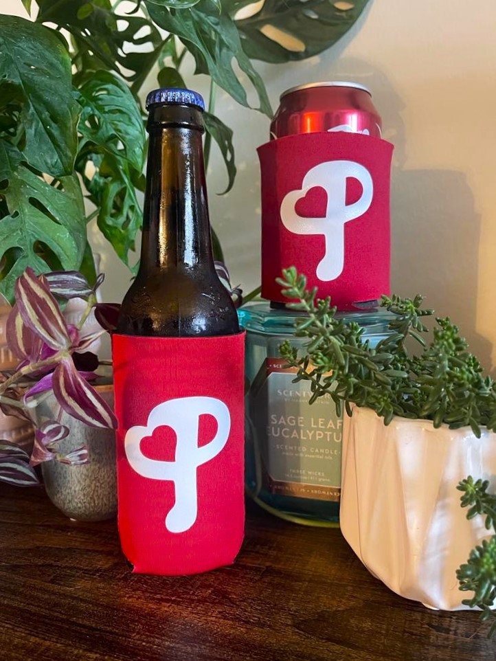 Philadelphia Phillies Red Heart p Beer and Drink Holder Coozie - Etsy