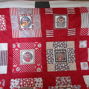 Adorable Sock Monkey Quilt - Etsy