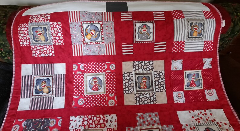 Adorable Sock Monkey Quilt - Etsy