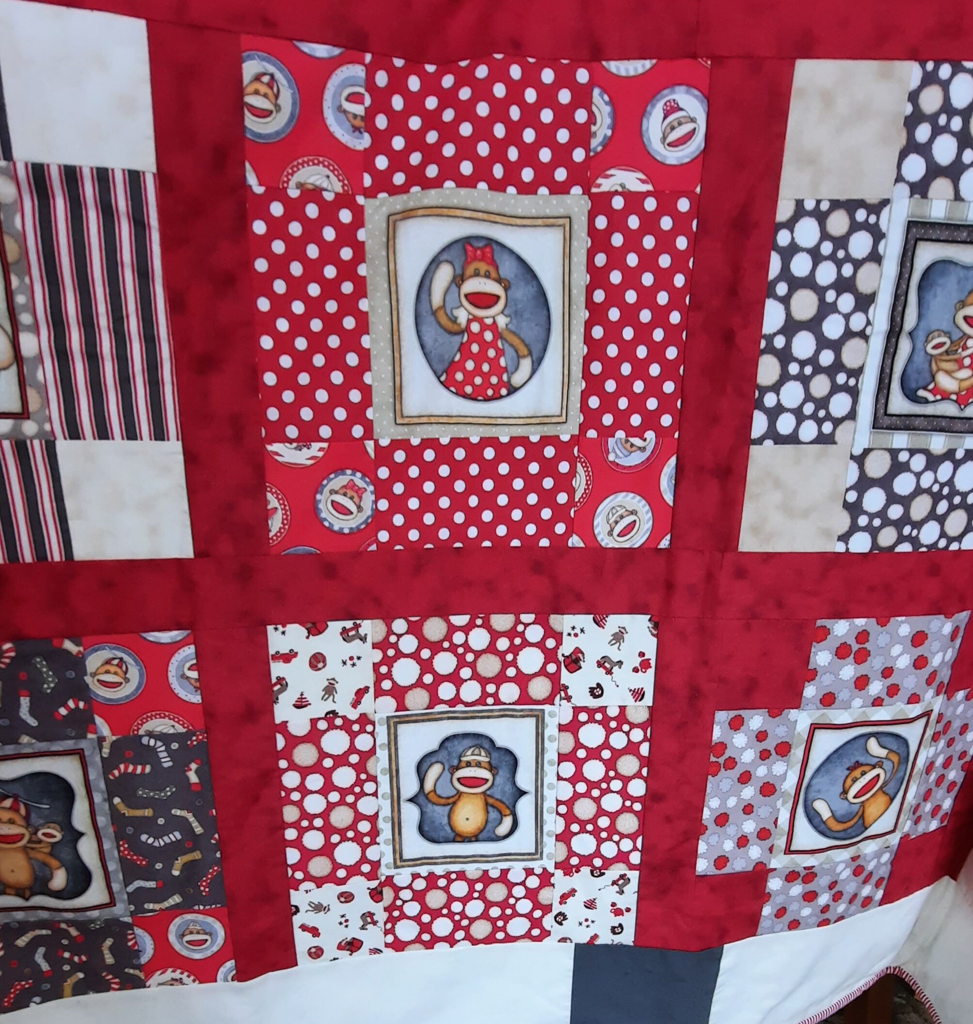 Adorable Sock Monkey Quilt - Etsy