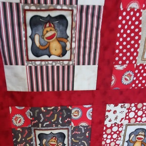 Adorable Sock Monkey Quilt - Etsy