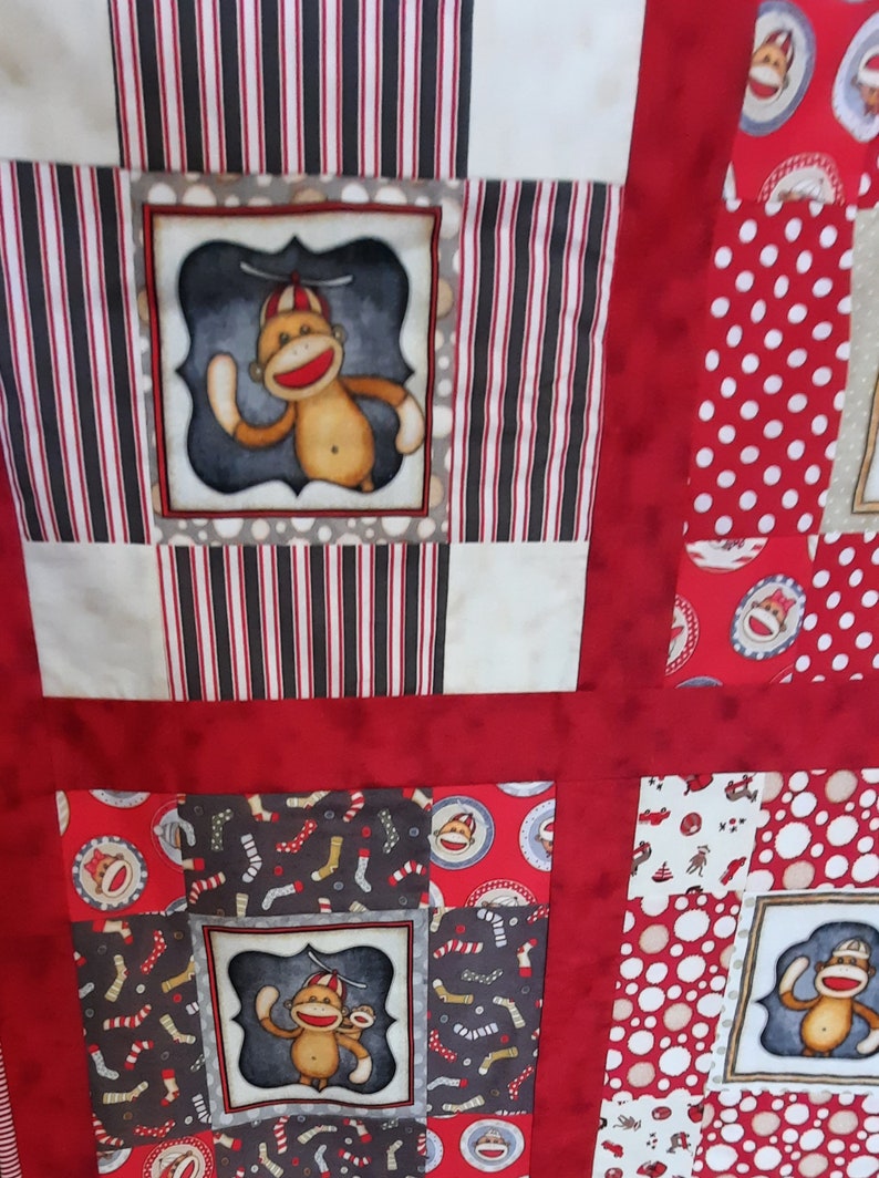 Adorable Sock Monkey Quilt - Etsy