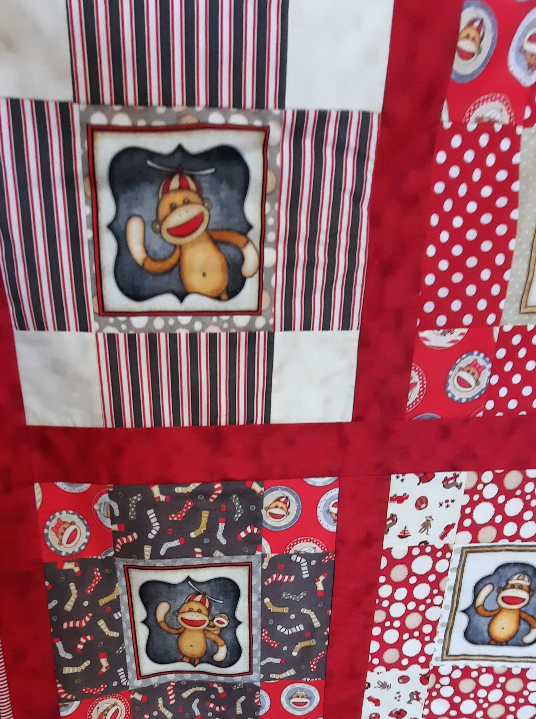 Adorable Sock Monkey Quilt - Etsy