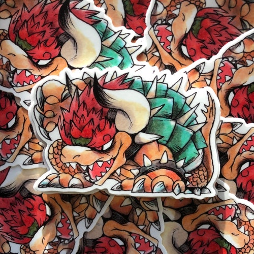 Bowser Vinyl Sticker - Etsy