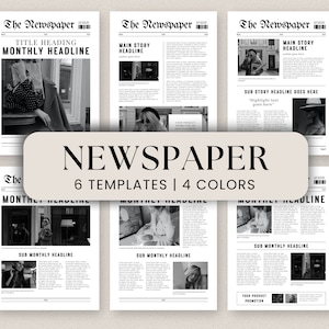 Business Newspaper Template, 6 Editable Newspaper Templates, Business ...