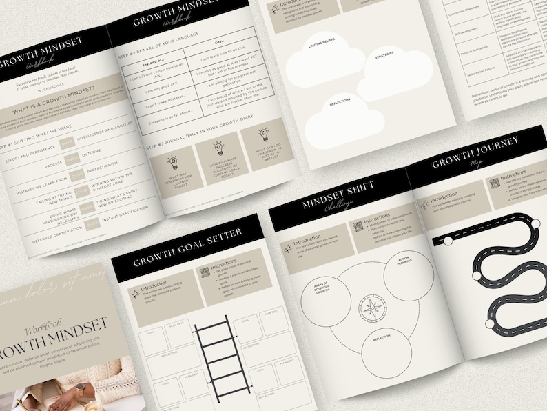 Growth Mindset, Life Coach Worksheets, Done for You, Growth Potential ...