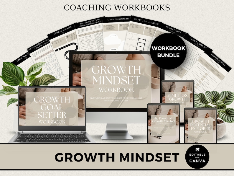 Growth Mindset, Life Coach Worksheets, Done for You, Growth Potential ...
