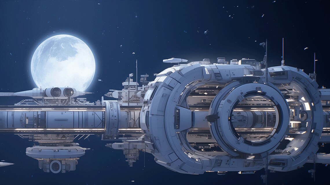 Space Station Desktop Background QHD and 4K in 16x9 & 32x9 ASPECT ...