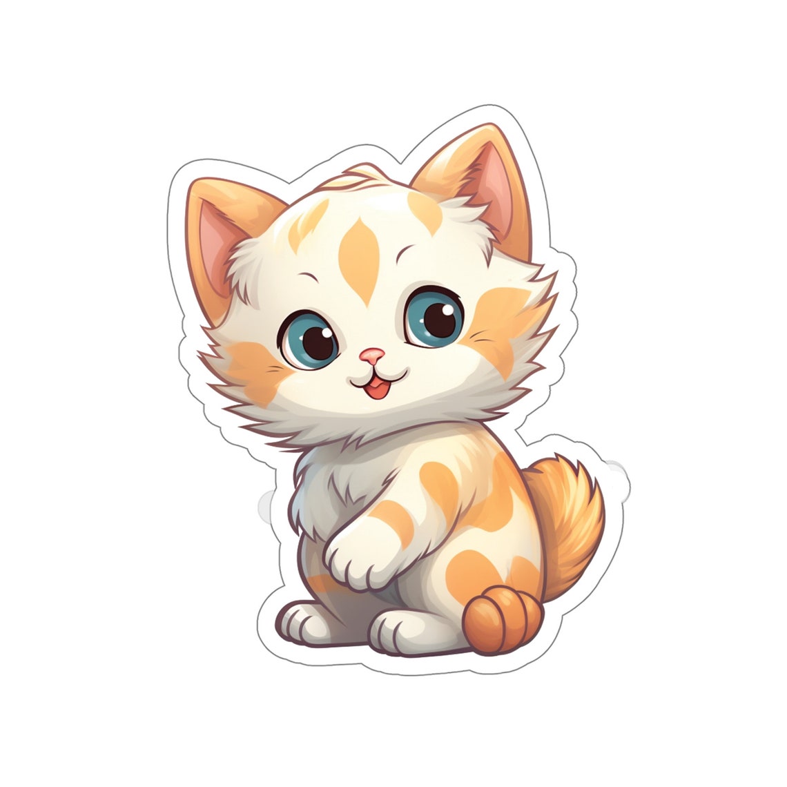Playful Cat Sticker Variant 05 - Etsy