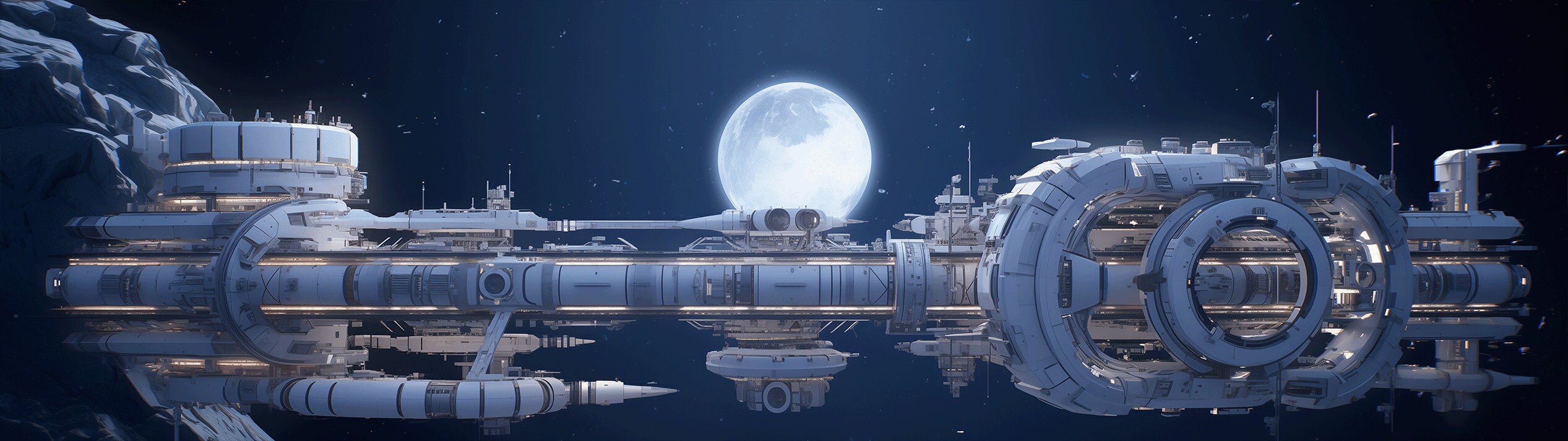 Space Station Desktop Background QHD and 4K in 16x9 & 32x9 ASPECT ...