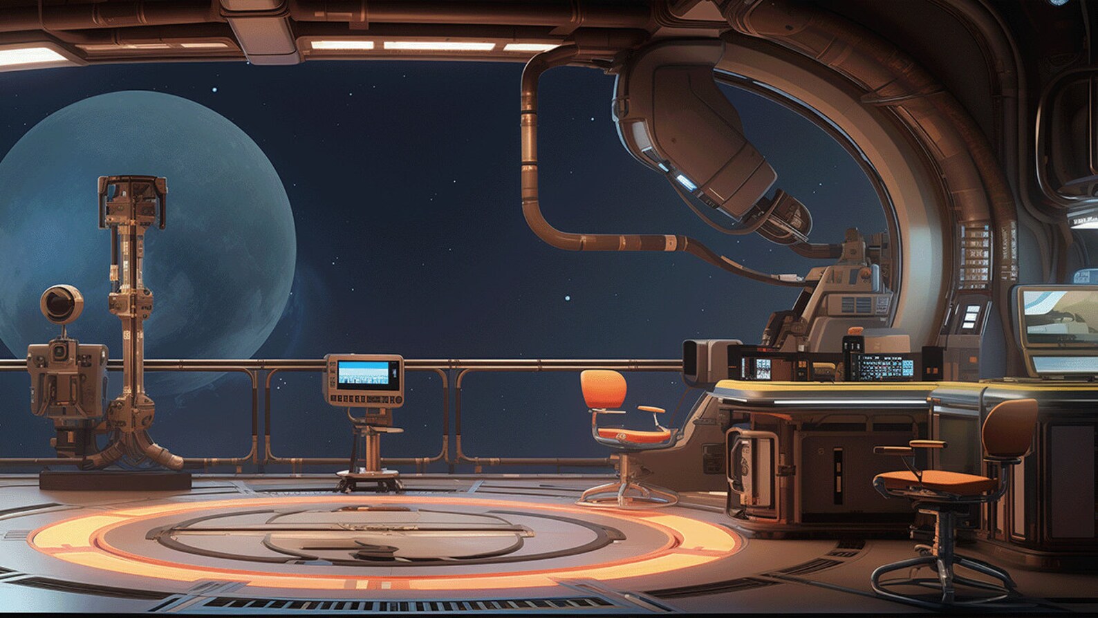 Space Station Desktop Background QHD and 4K in 16x9 & 32x9 ASPECT ...