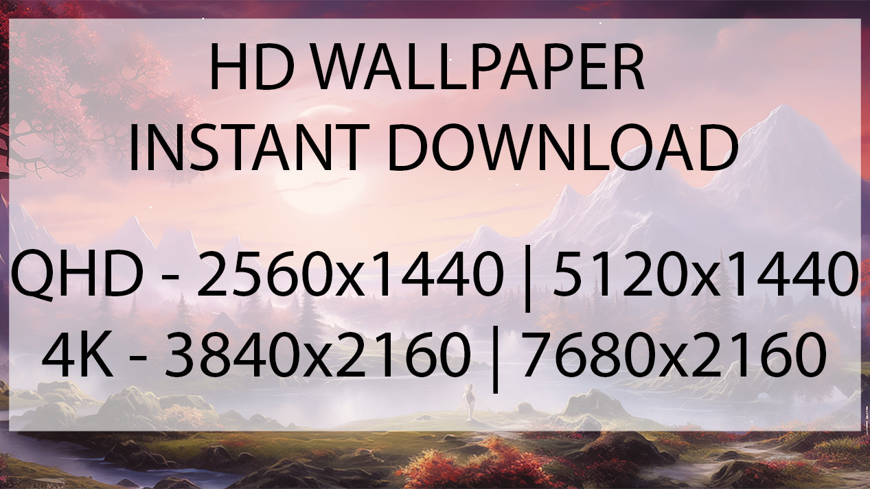 Fantasy Moon Rise Desktop Background QHD and 4K in 16x9 & 32x9 ASPECT ...