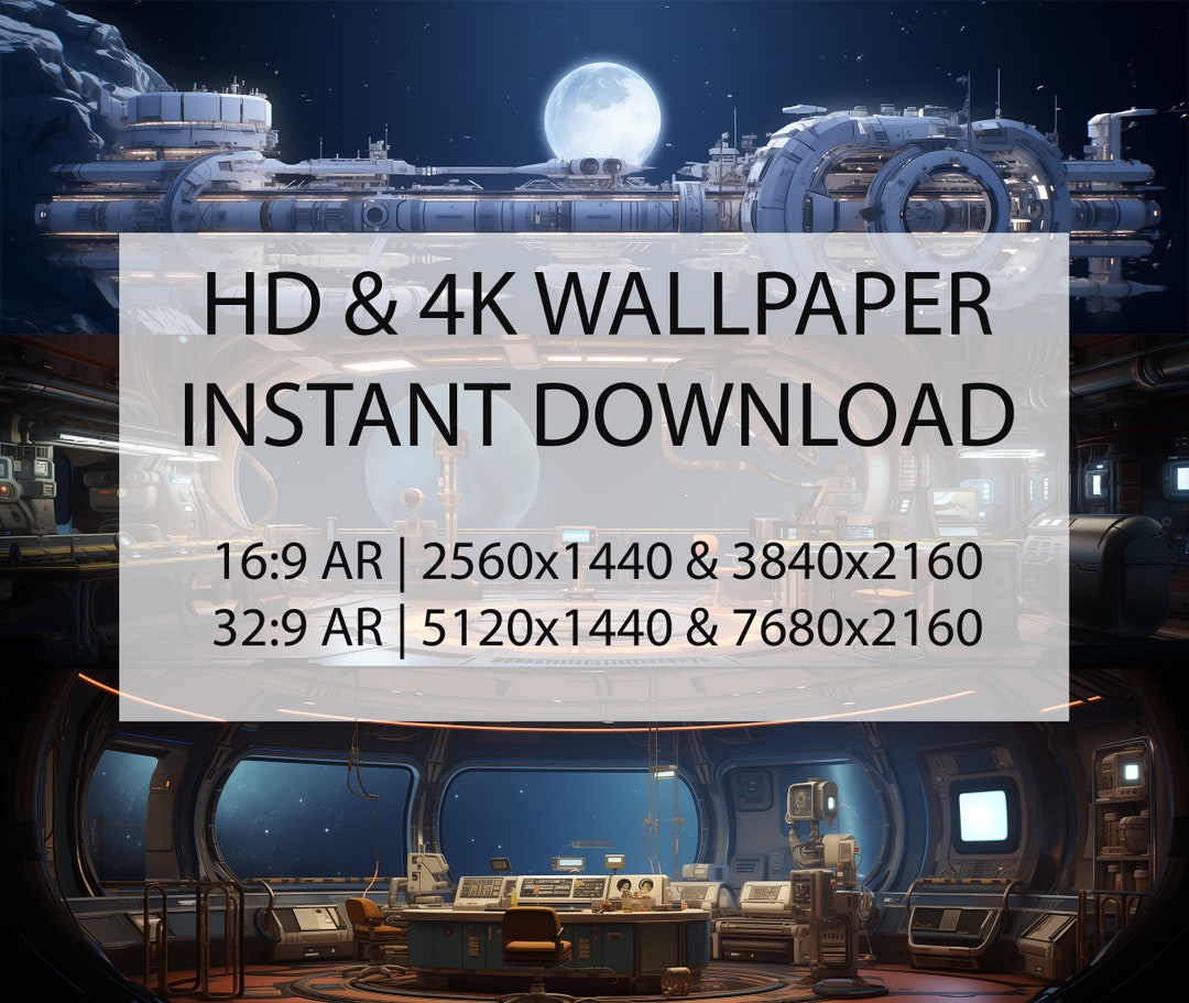 Space Station Desktop Background QHD and 4K in 16x9 & 32x9 ASPECT ...