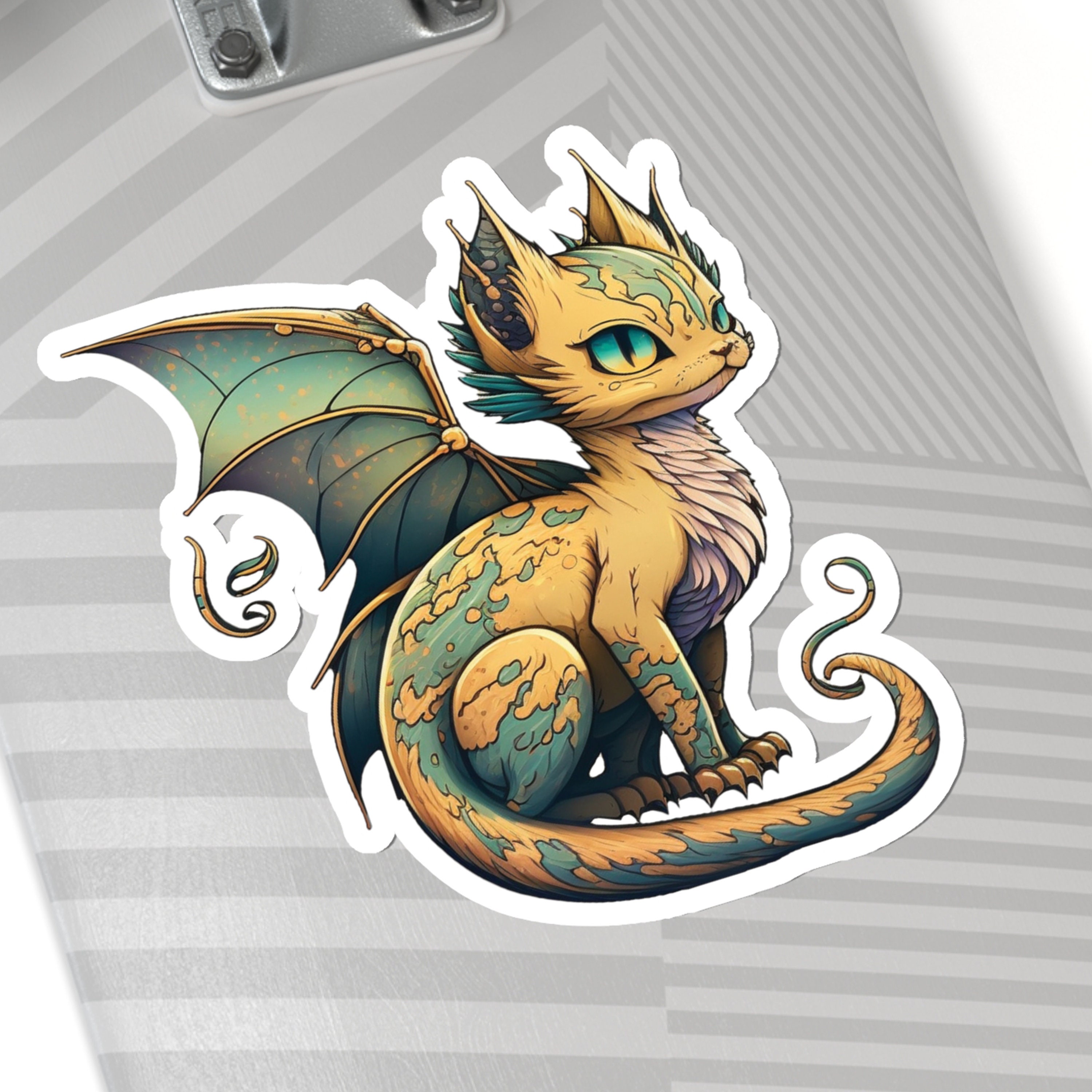 Fantasy Cat Dragon Sticker for Children, Kids Toy Decoration Great Gift ...