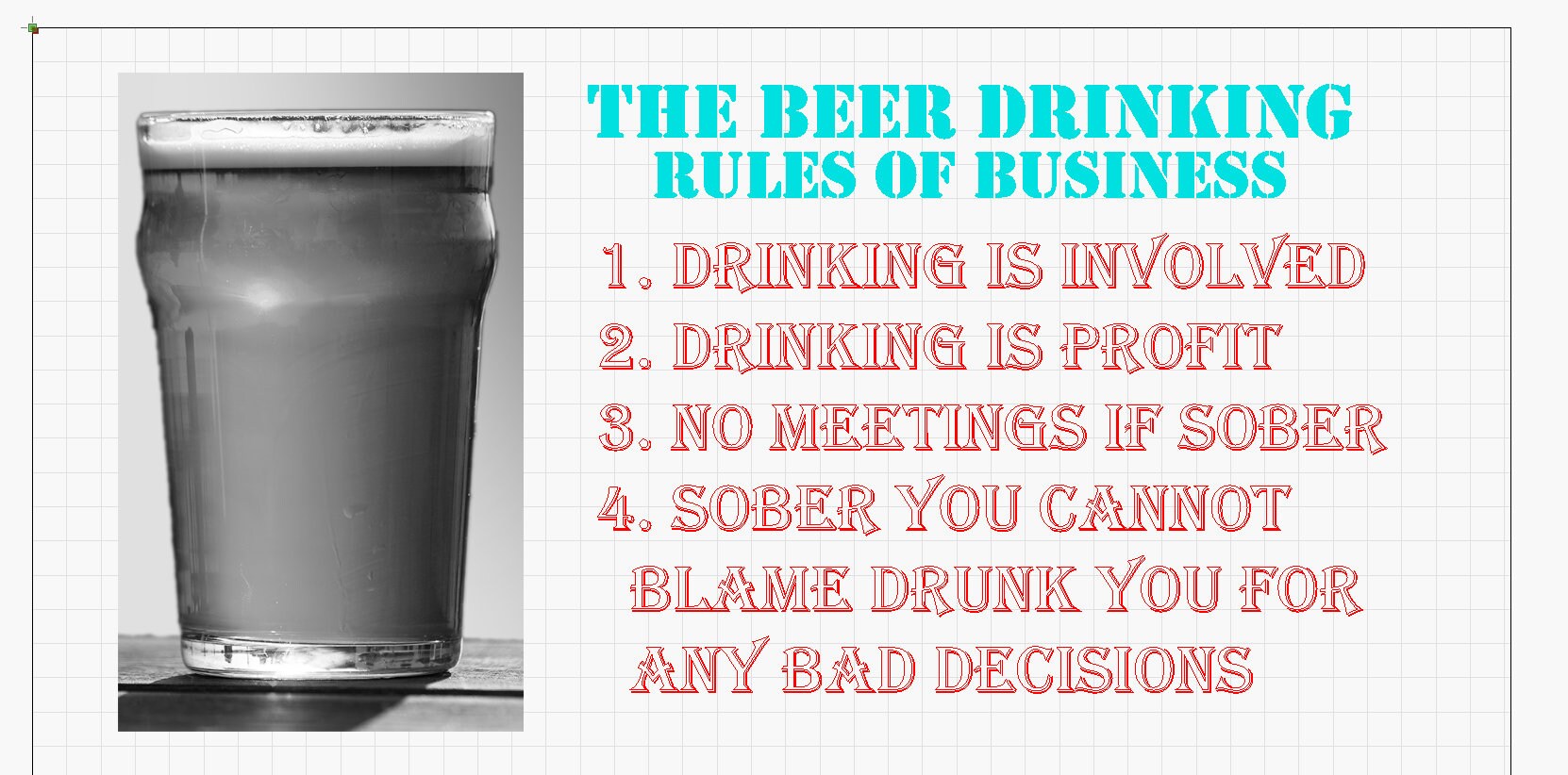 Beer Drinking Rules of Business Instant Download SVG & PNG Funny Sign ...