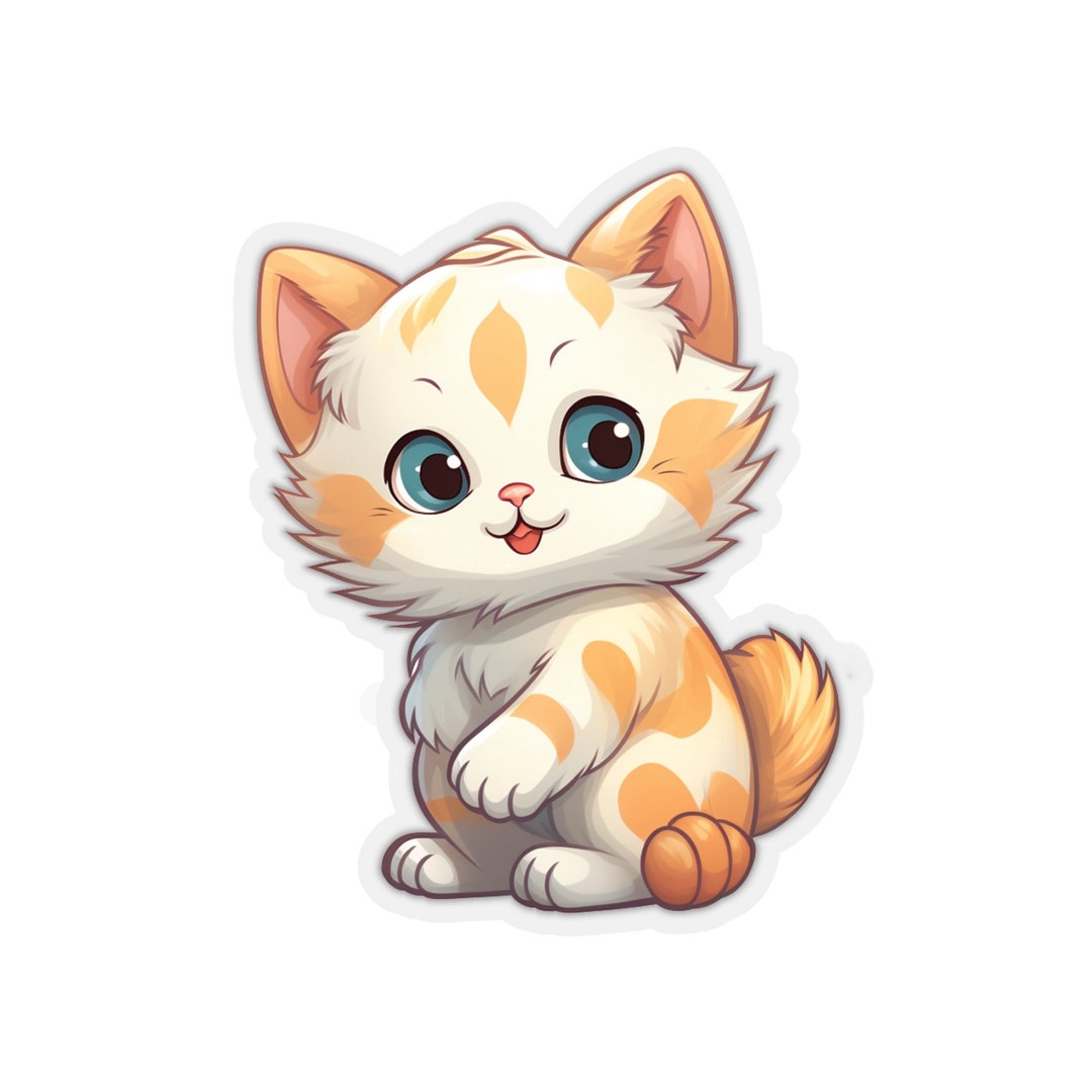 Playful Cat Sticker Variant 05 - Etsy