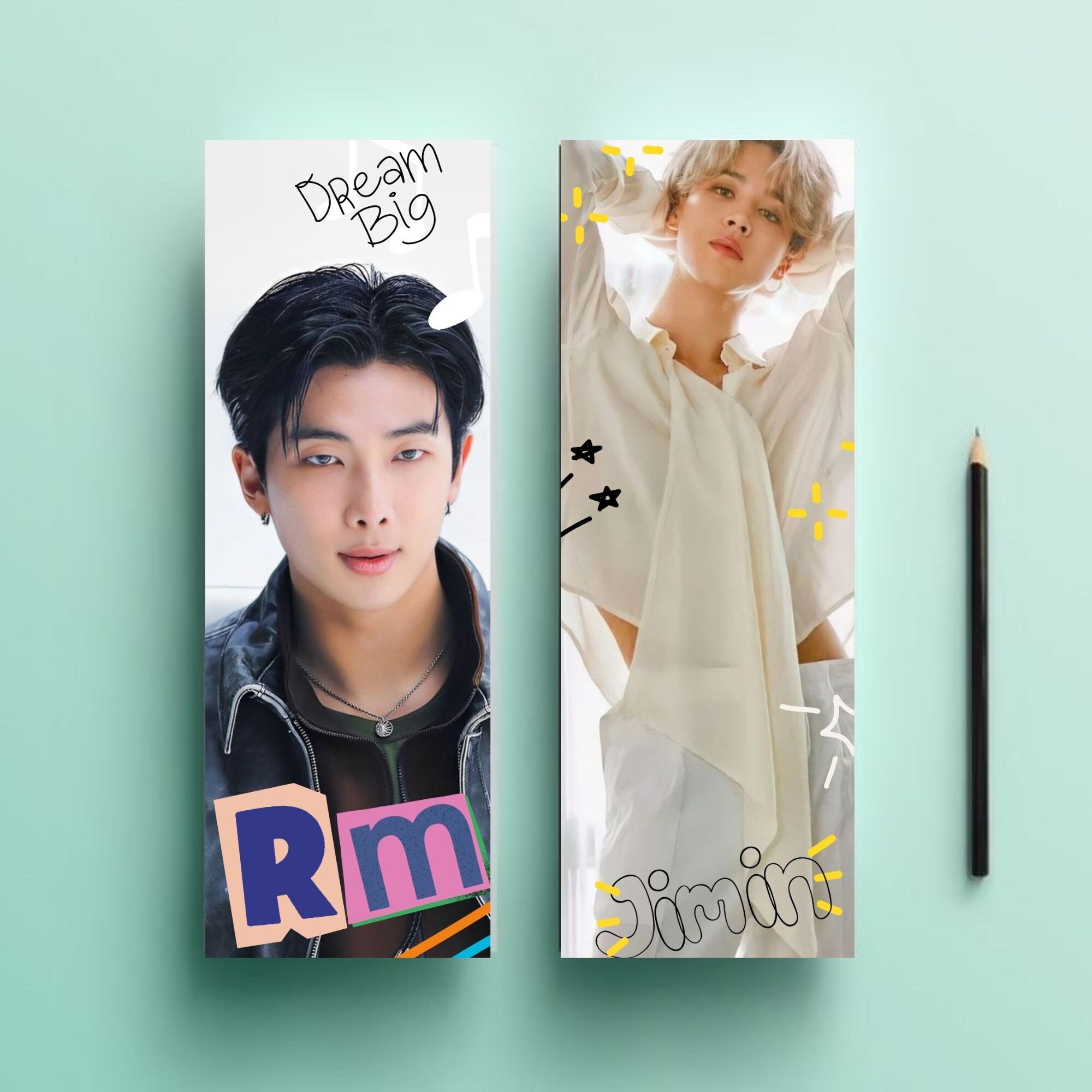 BTS Bookmark Bundle Printable Bookmarks Set of 7 Printable - Etsy