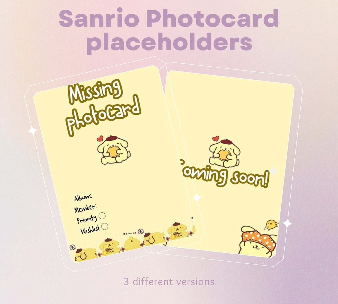 Kpop Missing Photocard Binder Filler/placeholder: Cute Design - Etsy