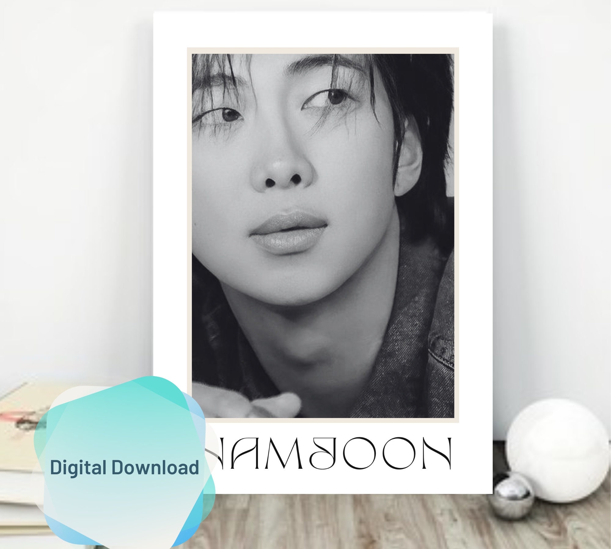 BTS Poster Set of 7, BTS Minimalistic B&W Inspired Art Poster, Jungkook ...