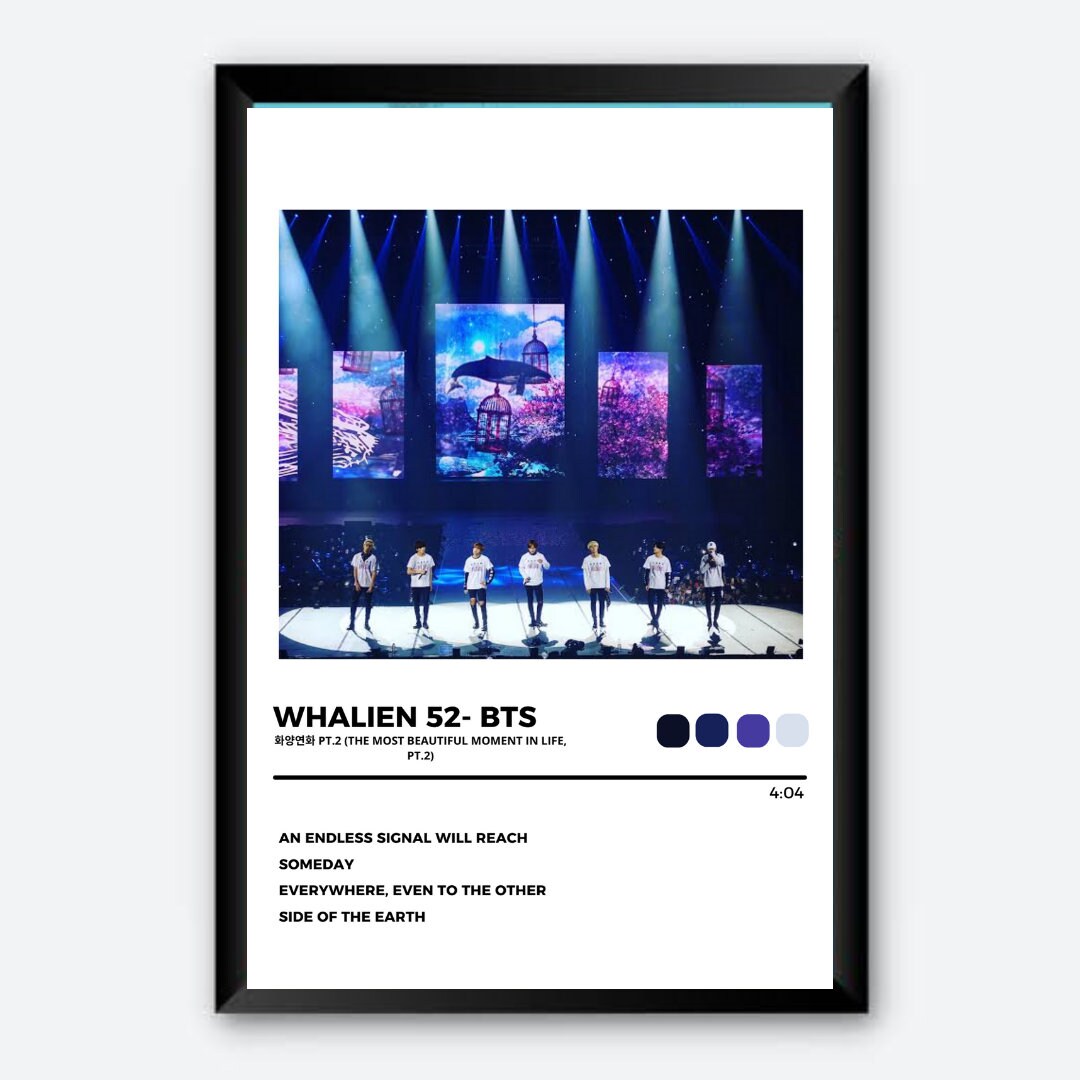 Aesthetic BTS Whalien 52 Poster the Most Beautiful Moment in - Etsy