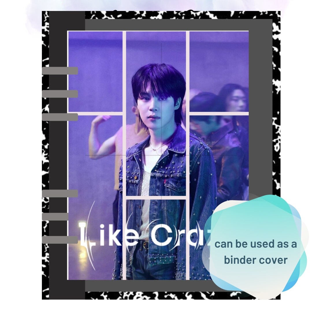 BTS Jimin Like Crazy Digital Poster-binder Cover, Jimin Room Decor ...