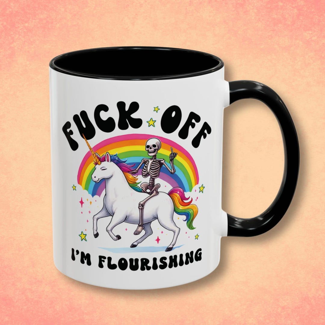 Swear Mug, Funny Unhinged Coffee Cup, Gen Z, Millennial, Ironic Silly ...