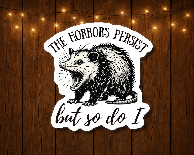 Funny Opossum Feral Sticker for Laptop Anxiety Kindle Horror Stickers ...