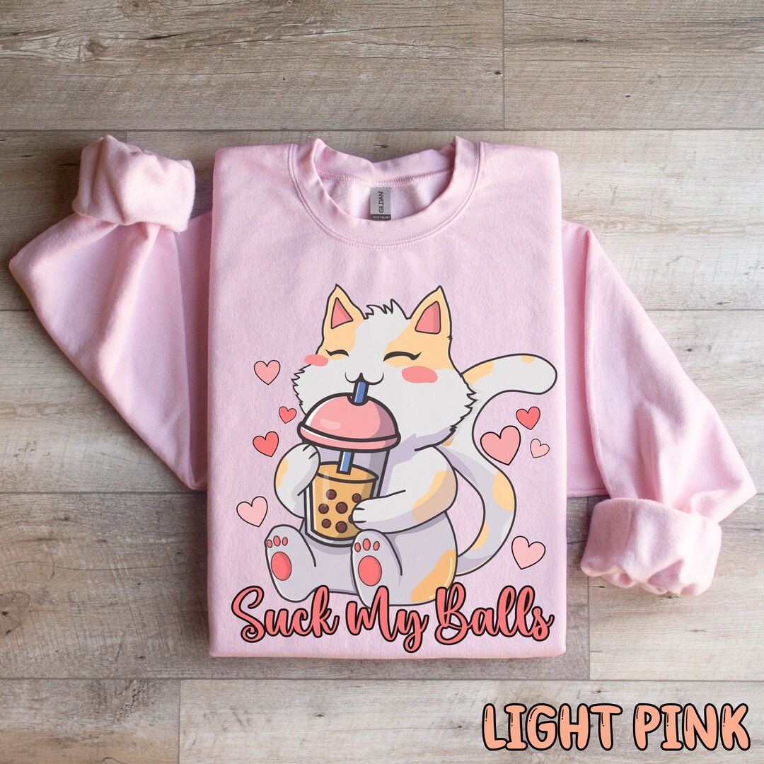 Funny Cat Sweatshirt, Boba Shirt,ironic Shirt,offensive Shirts,trending ...