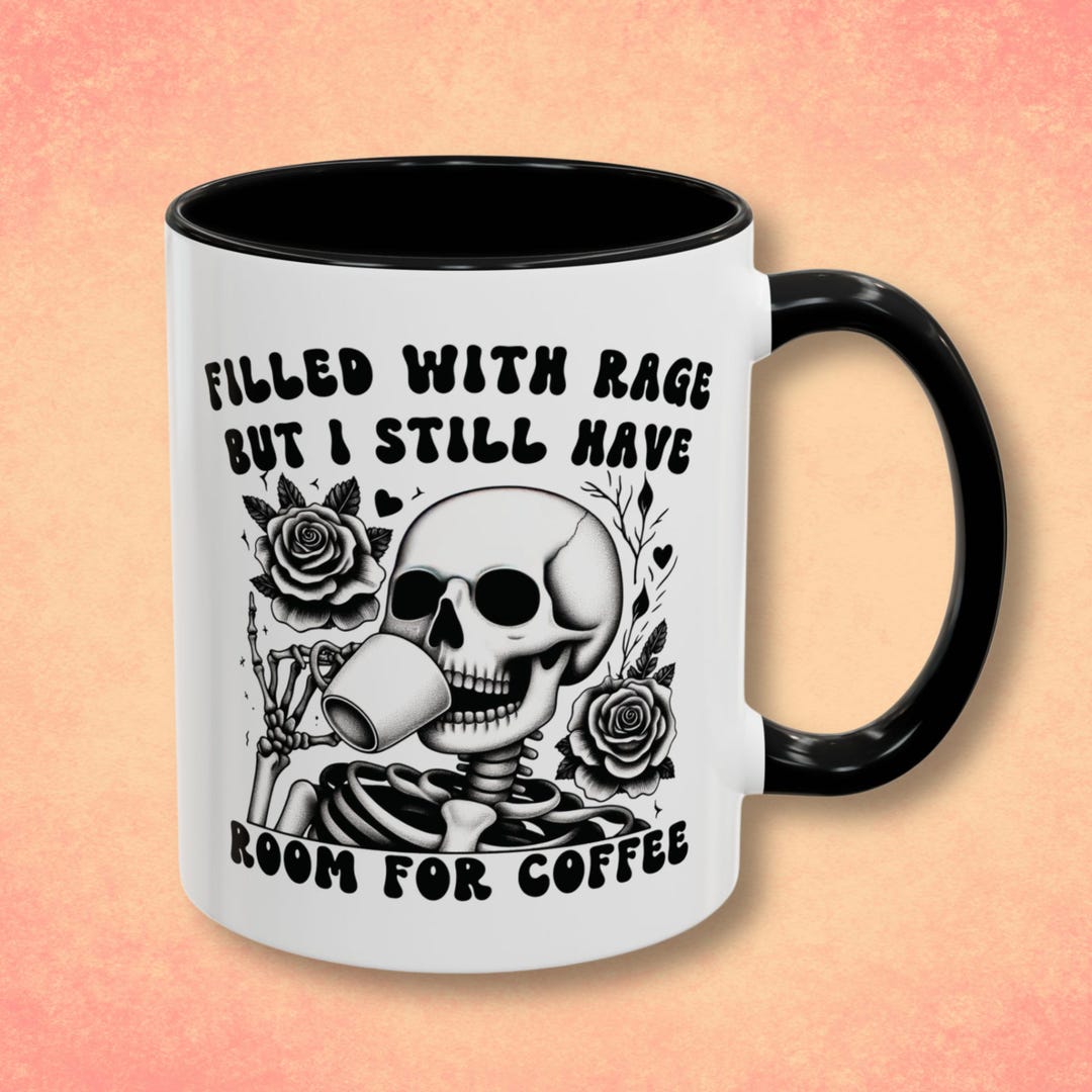 Rage Mug, Funny Unhinged Coffee Cup, Gen Z, Millennial, Ironic Silly ...